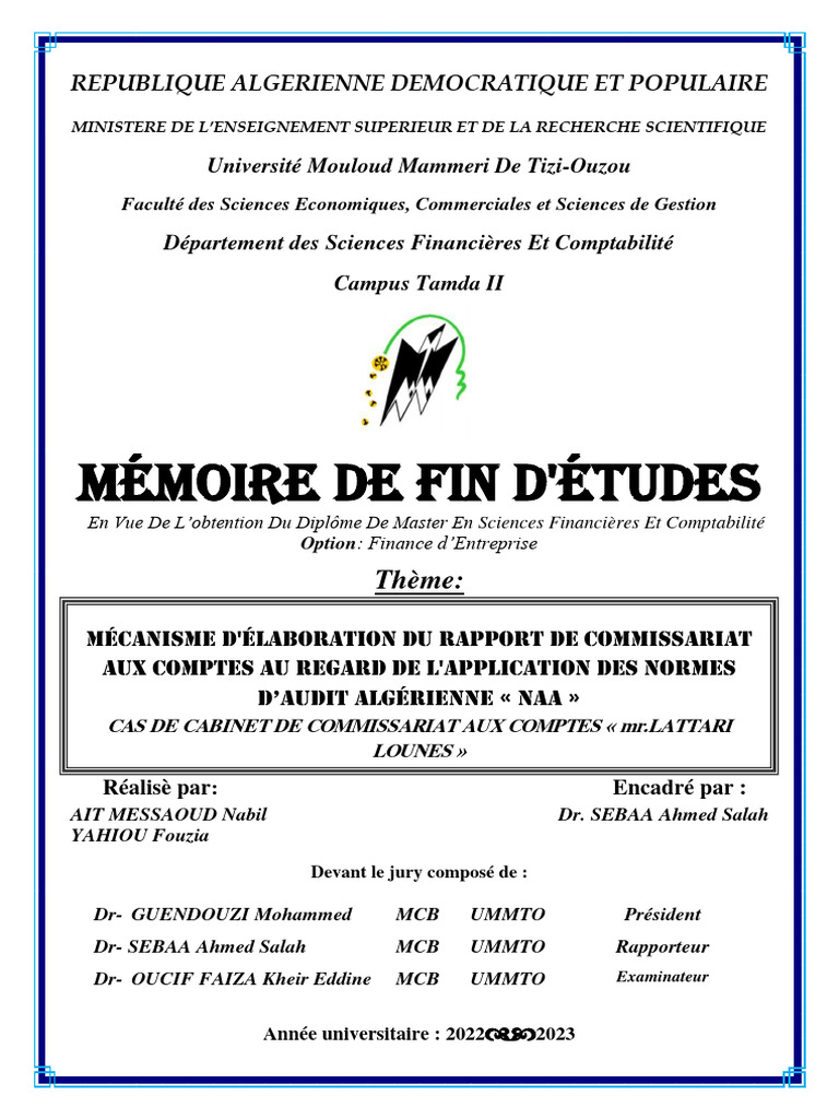 memoire final.pdf CAC | PDF