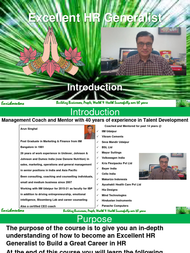 Excellent+HR+Generalist-+Introduction | PDF | Business