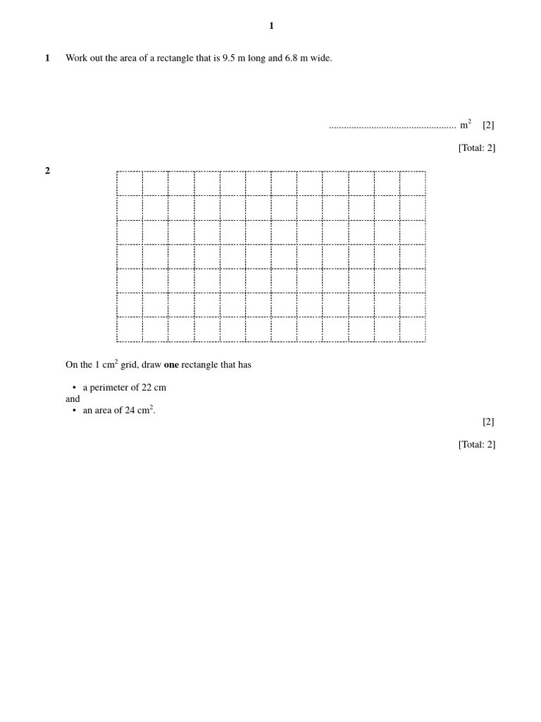 Homework | PDF | Rectangle | Area