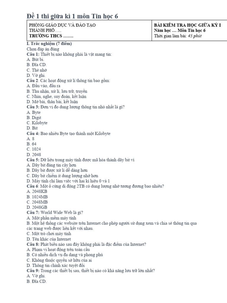 De Giua Ky Tin | PDF