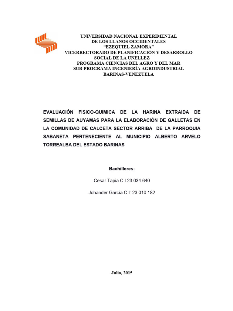 Tesis UNELLEZ Final Leo 2015 | PDF Tesis UNELLEZ Final Leo 2015 | PDF