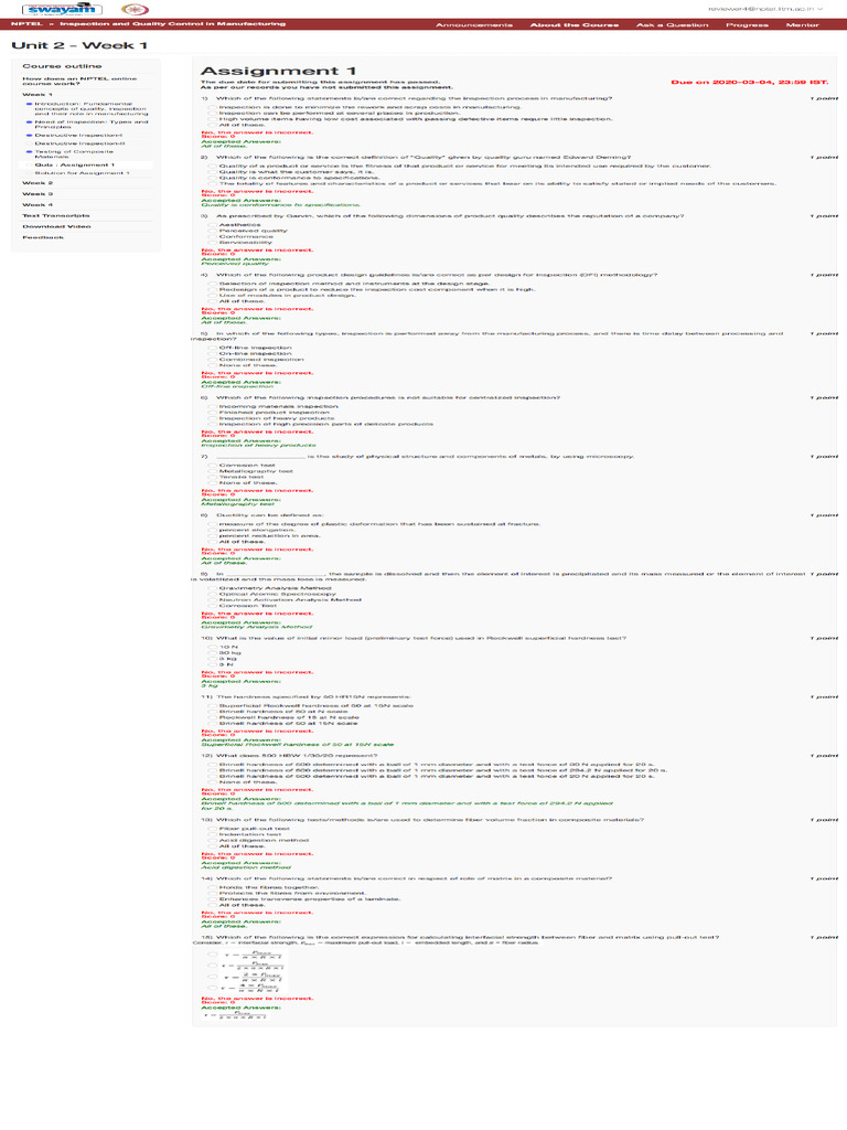 Noc20 Me27 Assigment 1 | PDF