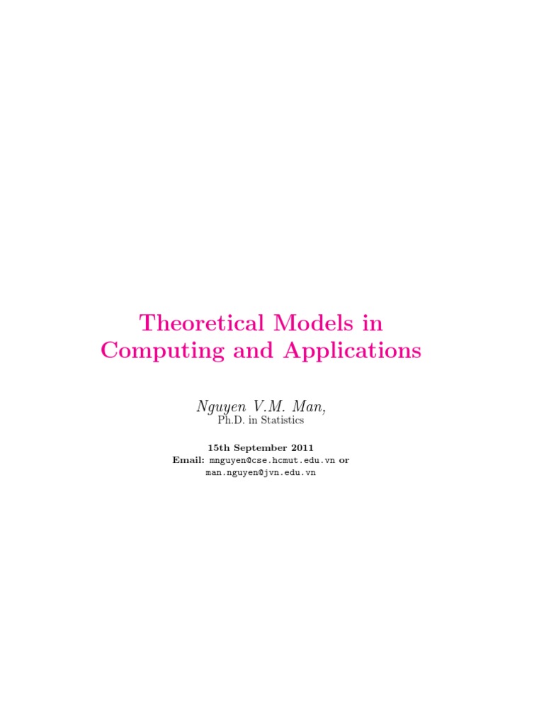 Theoretical Models Computing Book | PDF | Contradiction | Proposition