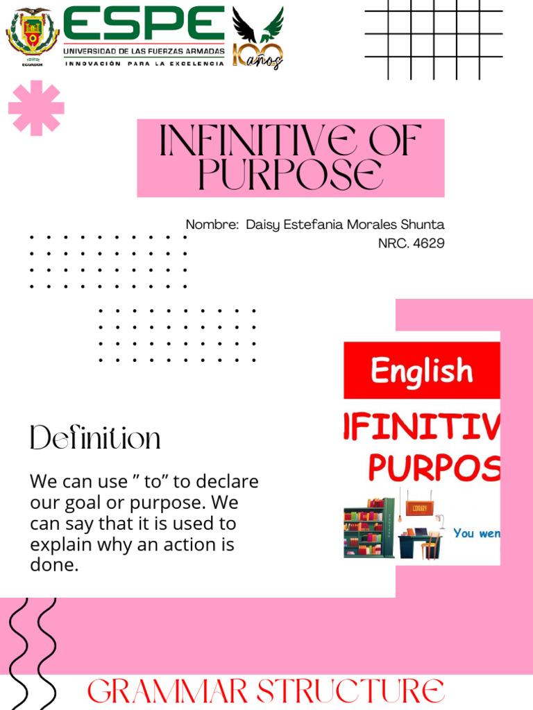 Unit 12.1 Infinitive of Purpose | PDF