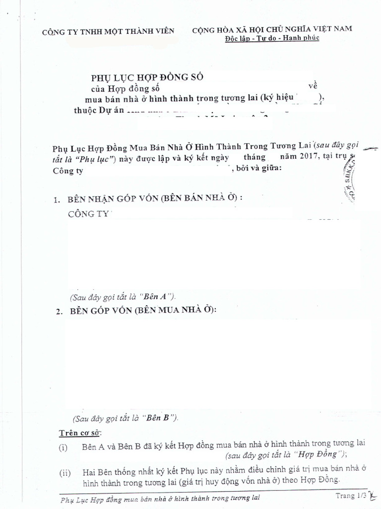 Phu Luc Hop Dong Mua Ban | PDF