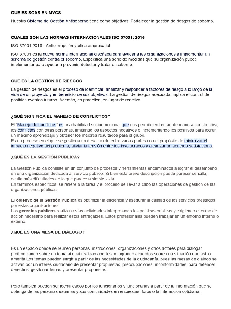 Que Es Sgas en MVCS | PDF | Administración Pública | Corrupción política