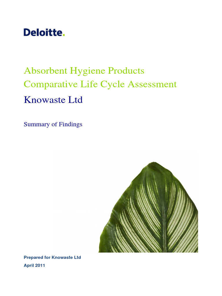 Deloitte-Dcarbon8 Knowaste-Lca Exec Summary | PDF | Waste | Life Cycle ...