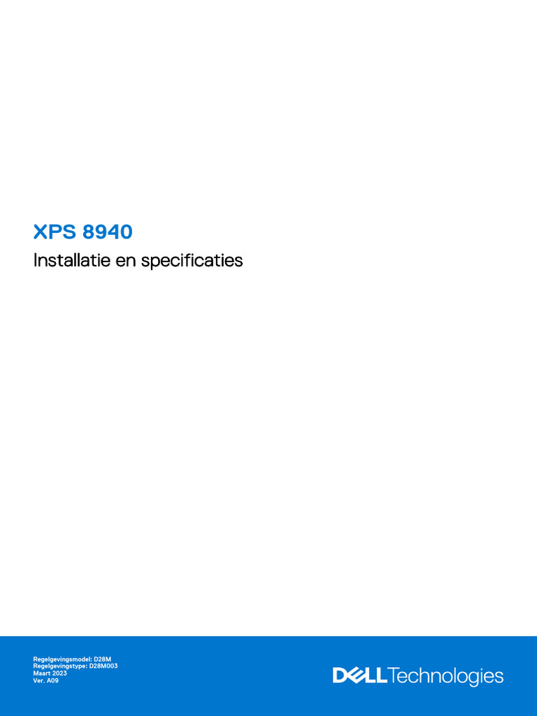 xps-8940-setup-and-specifications-nl | PDF
