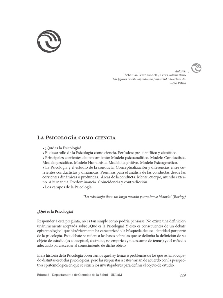 Edumed2020 C13 La Psicologia Como Ciencia | PDF | Sicología | Behaviorismo