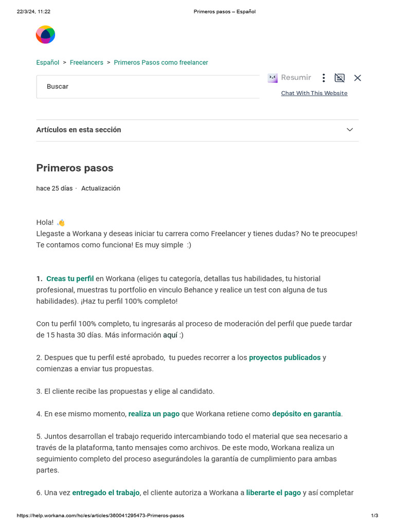 Primeros Pasos en Workana para Freelancers | PDF | Crecimiento personal ...
