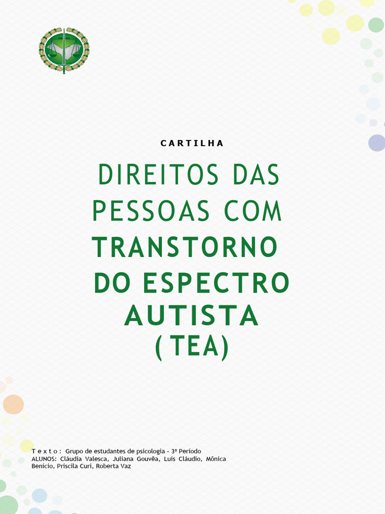 03 Cartilha Direitos Das Pessoas Com Autismo 02 04 2022 Pdf