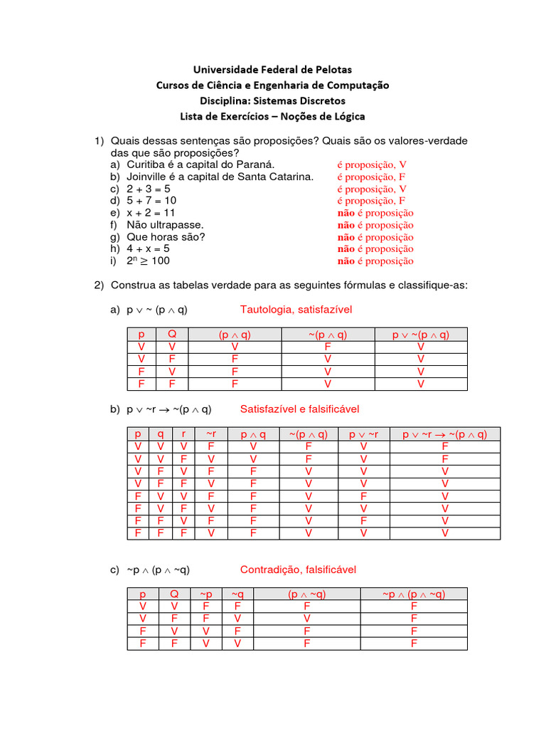 Lista2 Respostas | PDF