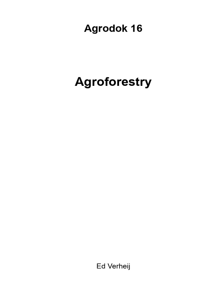 Agrodok-Series No. 16 - Agroforestry | PDF | Agriculture | Legume