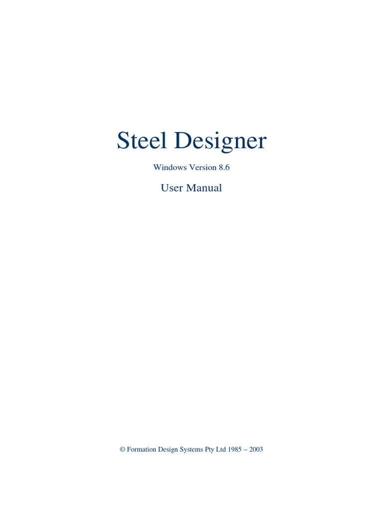 Multiframe - Steel Designers Manual | PDF | Microsoft Word | Bending