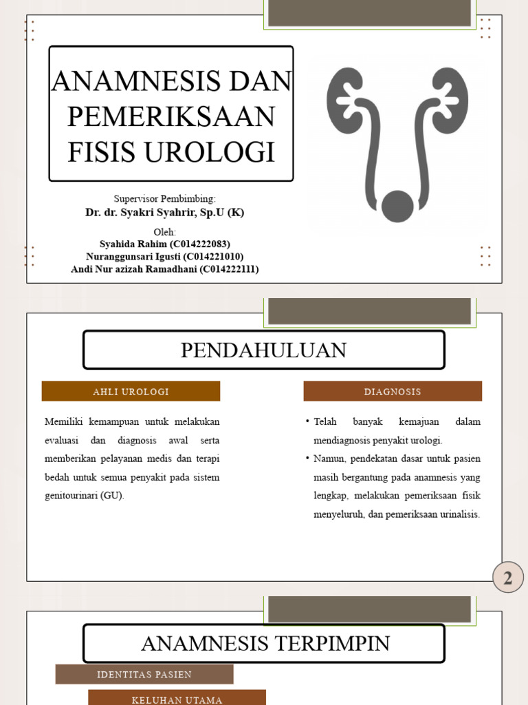 Anamnesis Dan Pemeriksaan Fisis Urology | PDF