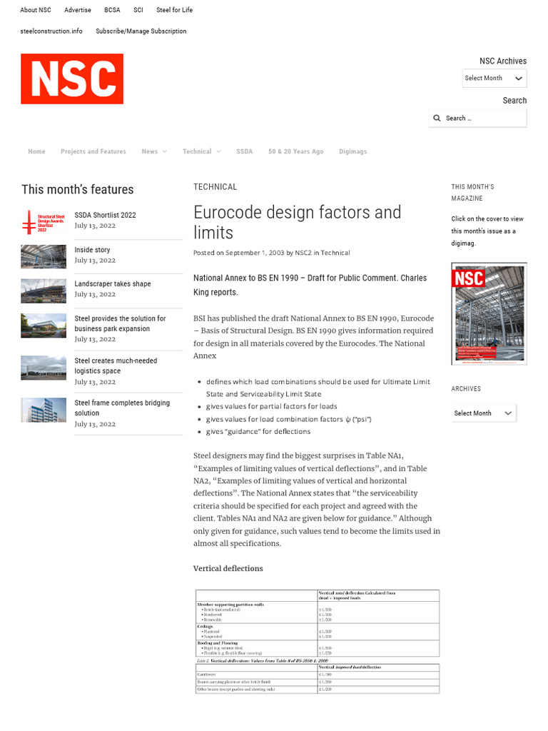 Eurocode Design Factors and Limits | PDF