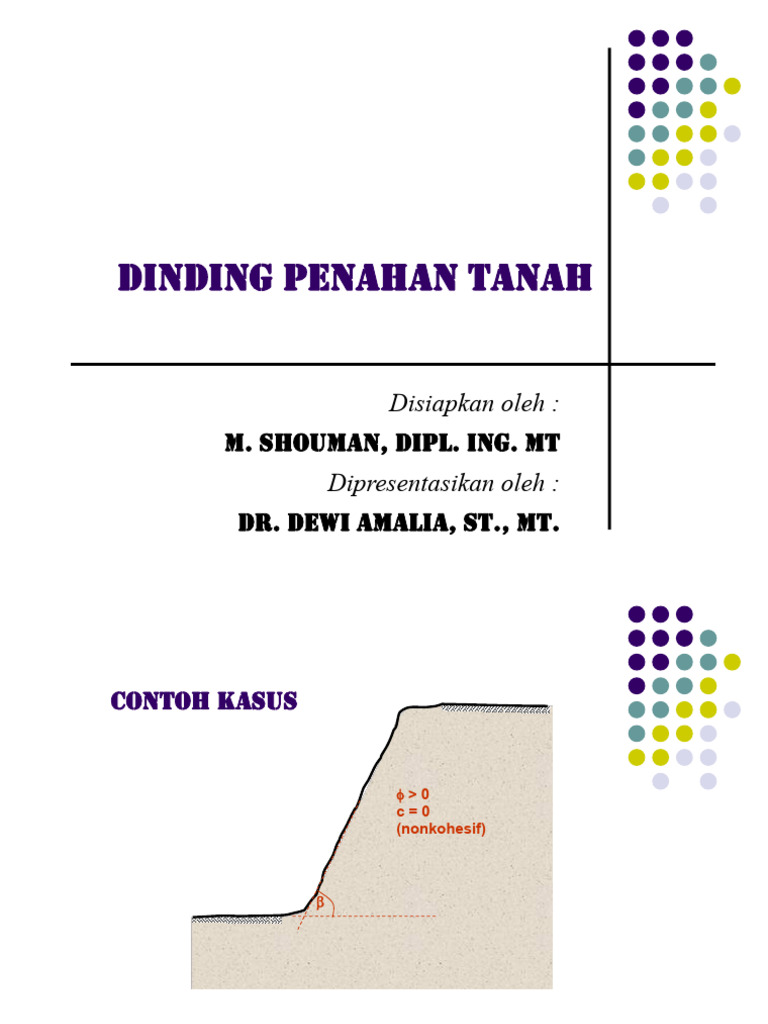 Desain Dinding Penahan Tanah | PDF