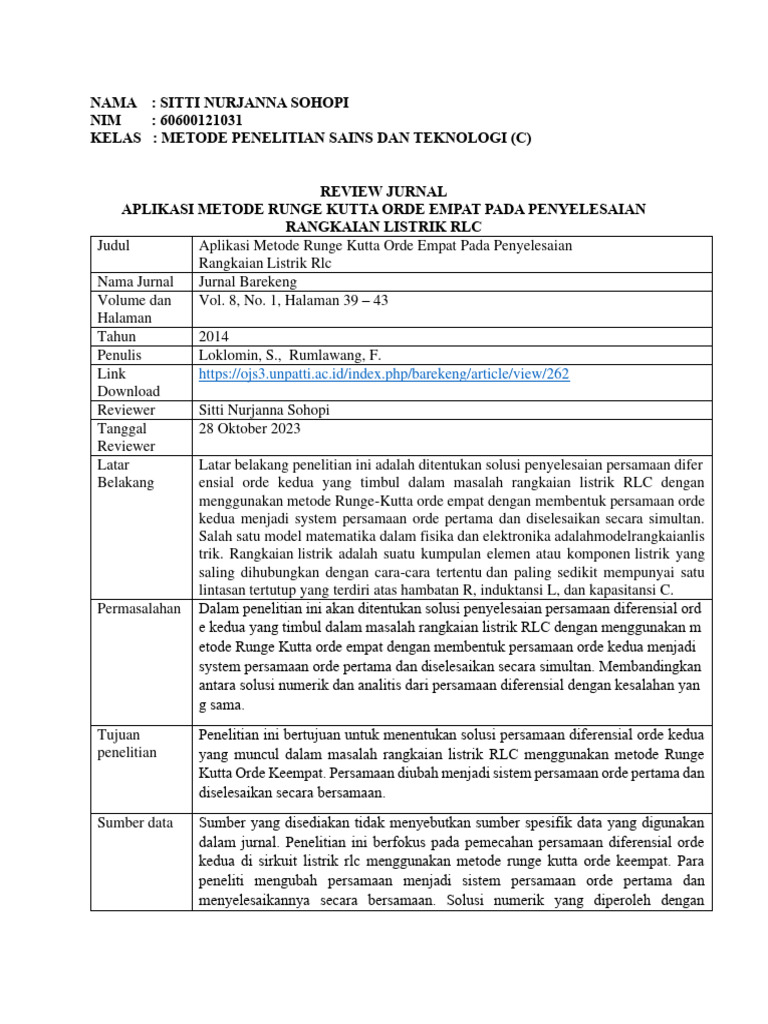 Review Jurnal Metopel | PDF