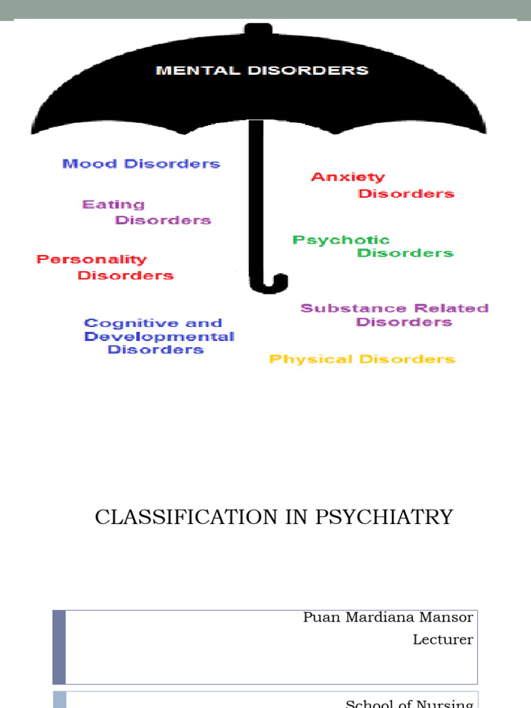 Classification in Psychiatric | PDF | Mental Disorder | Psychosis