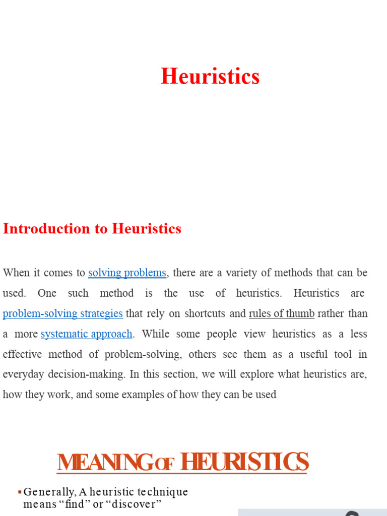 Heuristic, Gut Feeling, Pitching | PDF | Business Plan | Heuristic