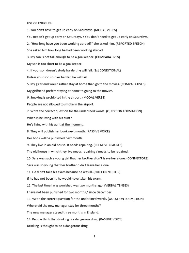 A Mix of Different Grammar Points Correction | PDF | Verb | Linguistic ...