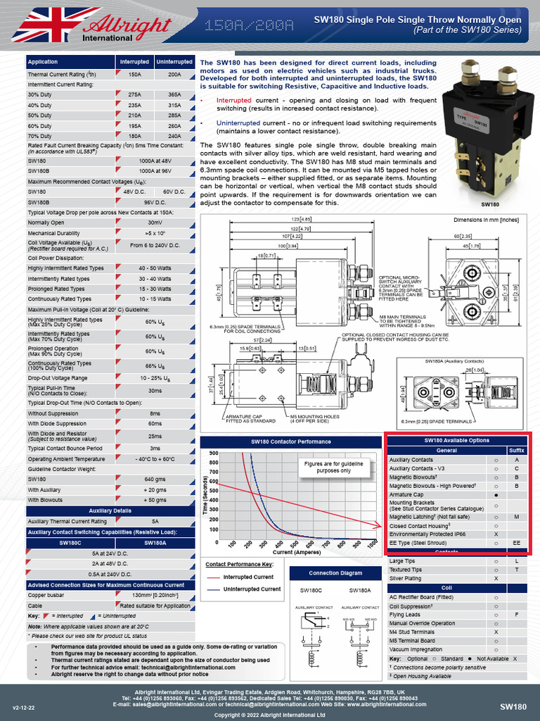 Albright SW180 pdf | PDF | Inductor | Electric Power