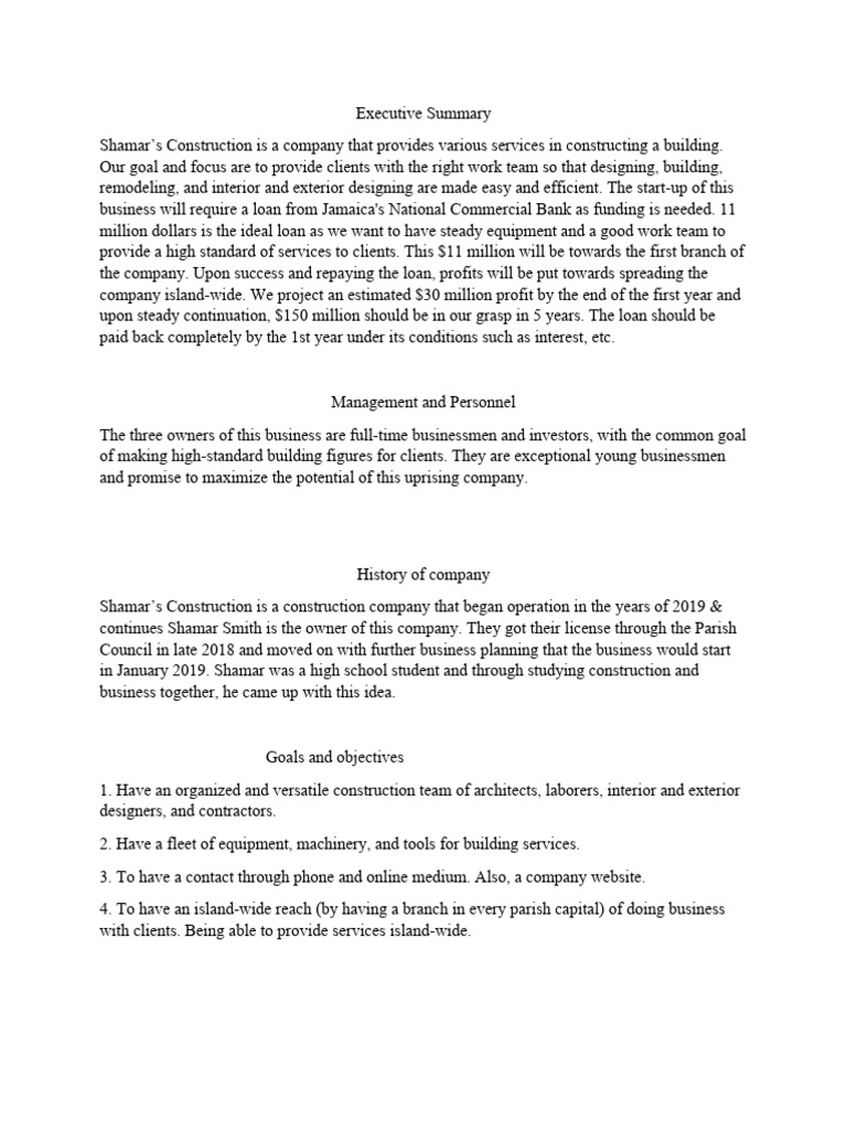 Executive Summary 1 | PDF | Pricing | Private Sector