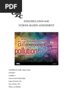 JR English Sba - Noise Pollution | PDF | Noise | Pollution