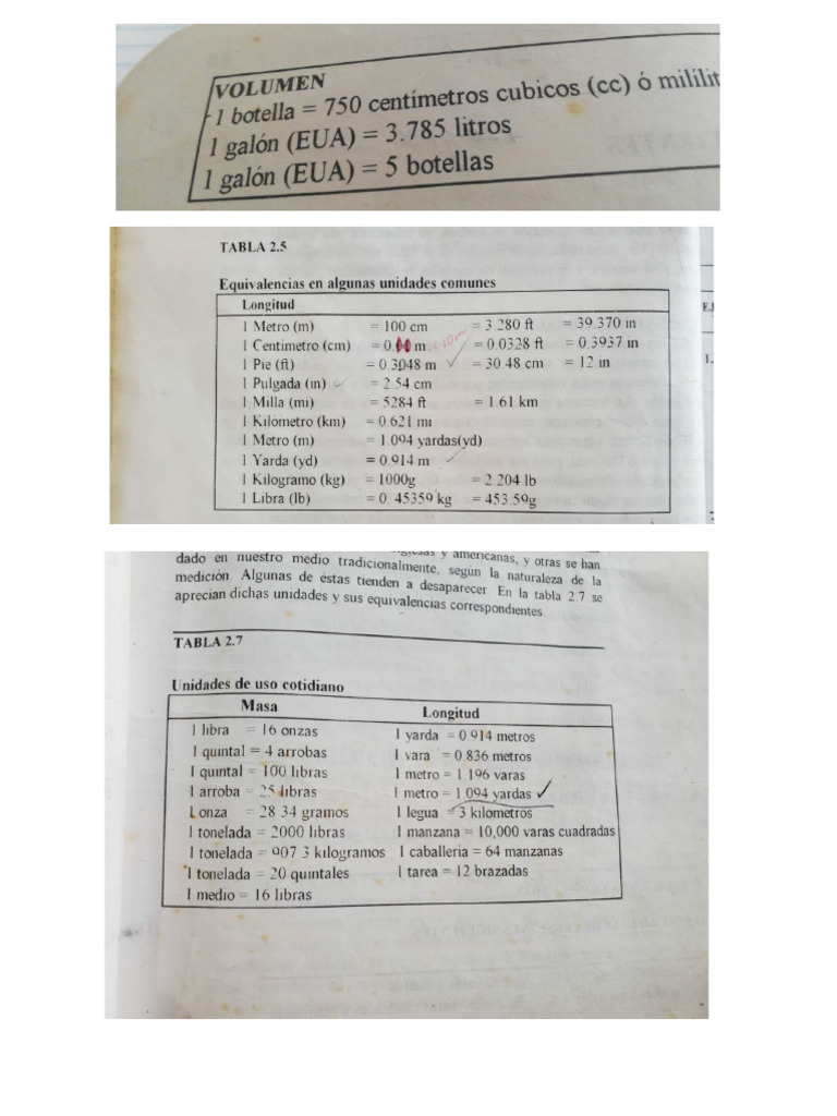 Dos Tablas de Conversion | PDF