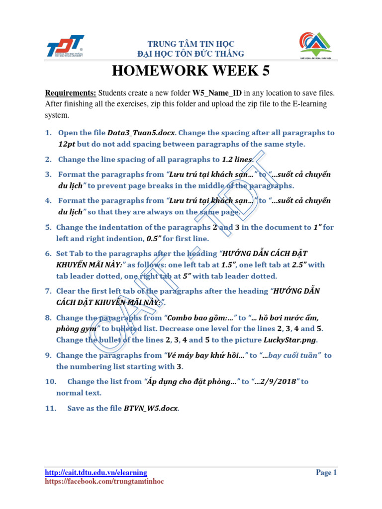 Homework Word2016 W5 | PDF | Teaching Methods & Materials | Computers