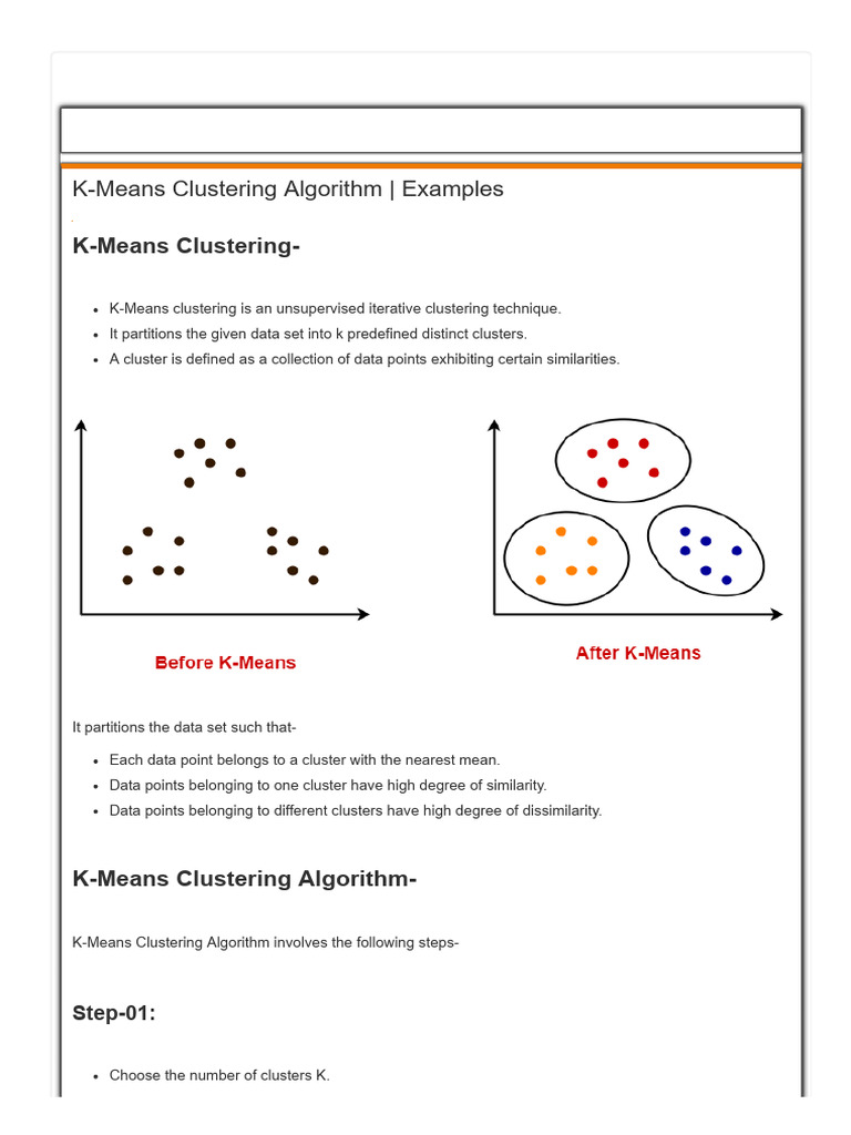 K-Means Clustering Explained | PDF