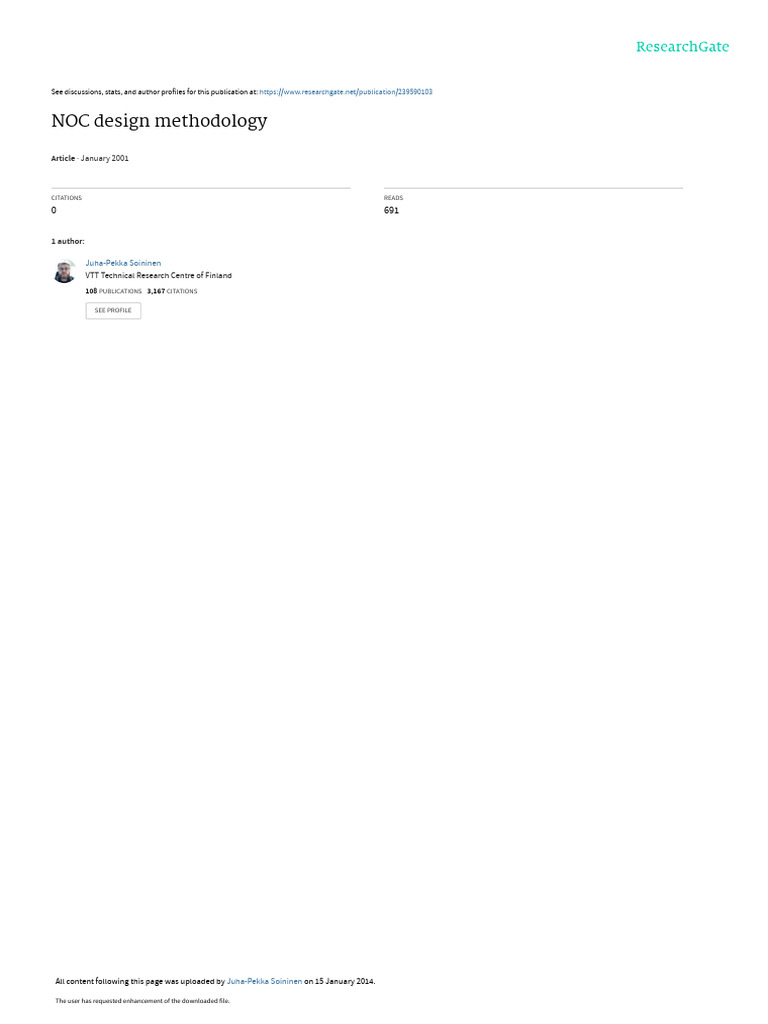 NOC Design Methodology | PDF | System On A Chip | Information