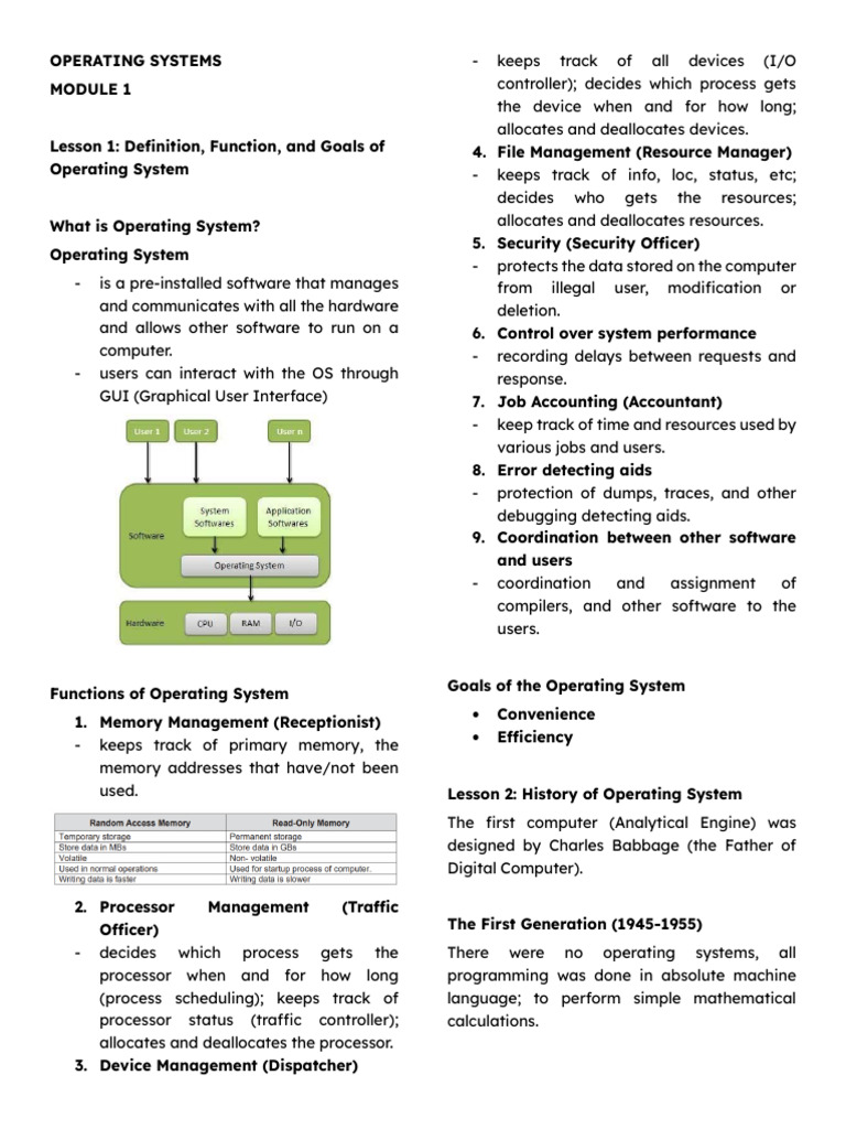 OS Reviewer | PDF | Operating System | Software
