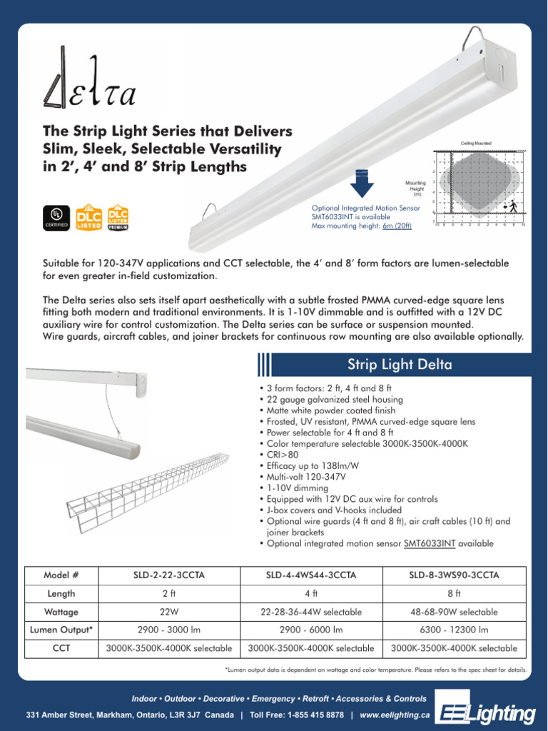 Strip Light Delta SLD Series - Info Sheet | PDF | Equipment ...