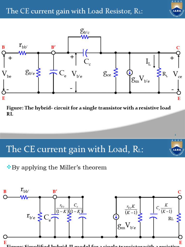 13.CE Current Gain with Load | PDF | Electrical Network | Capacitor