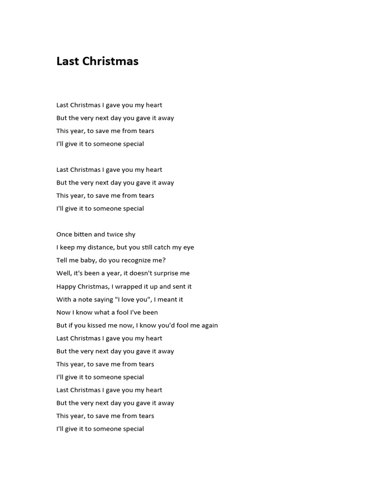 Last Christmas | PDF