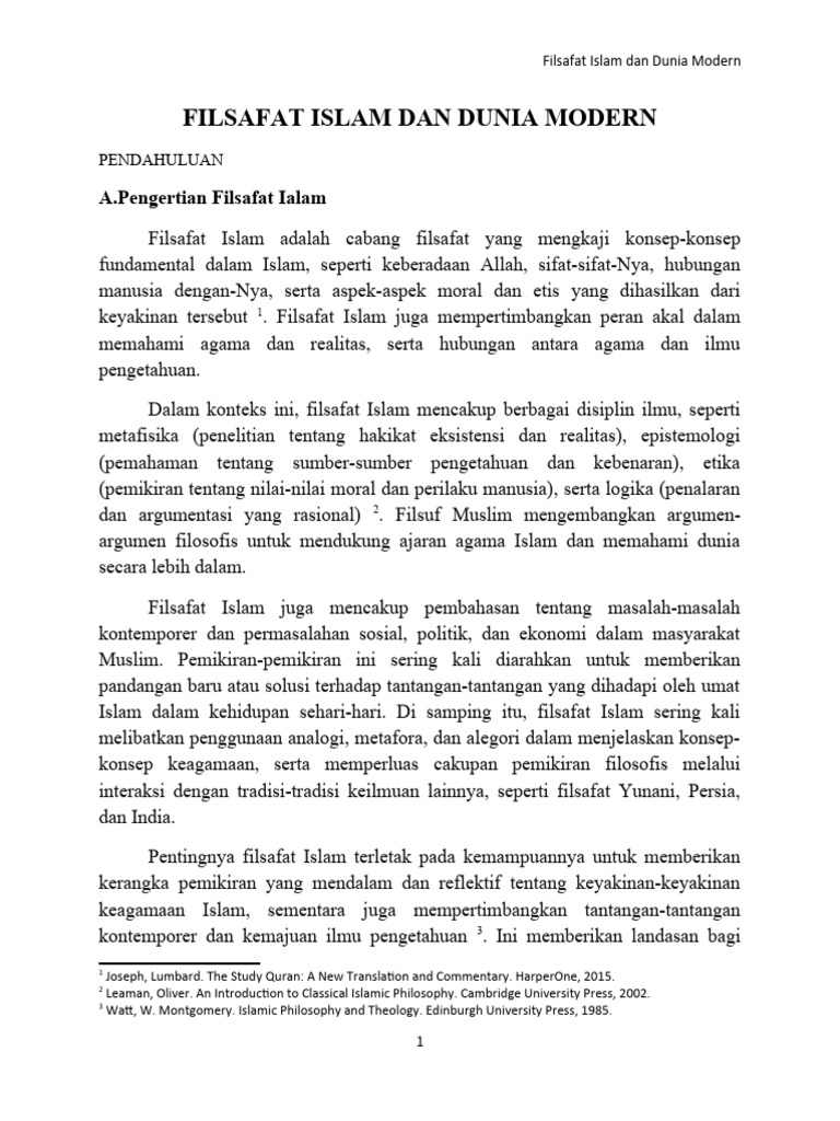 Filsafat Islam Dan Dunia Modern | PDF | Agama & Spiritualitas