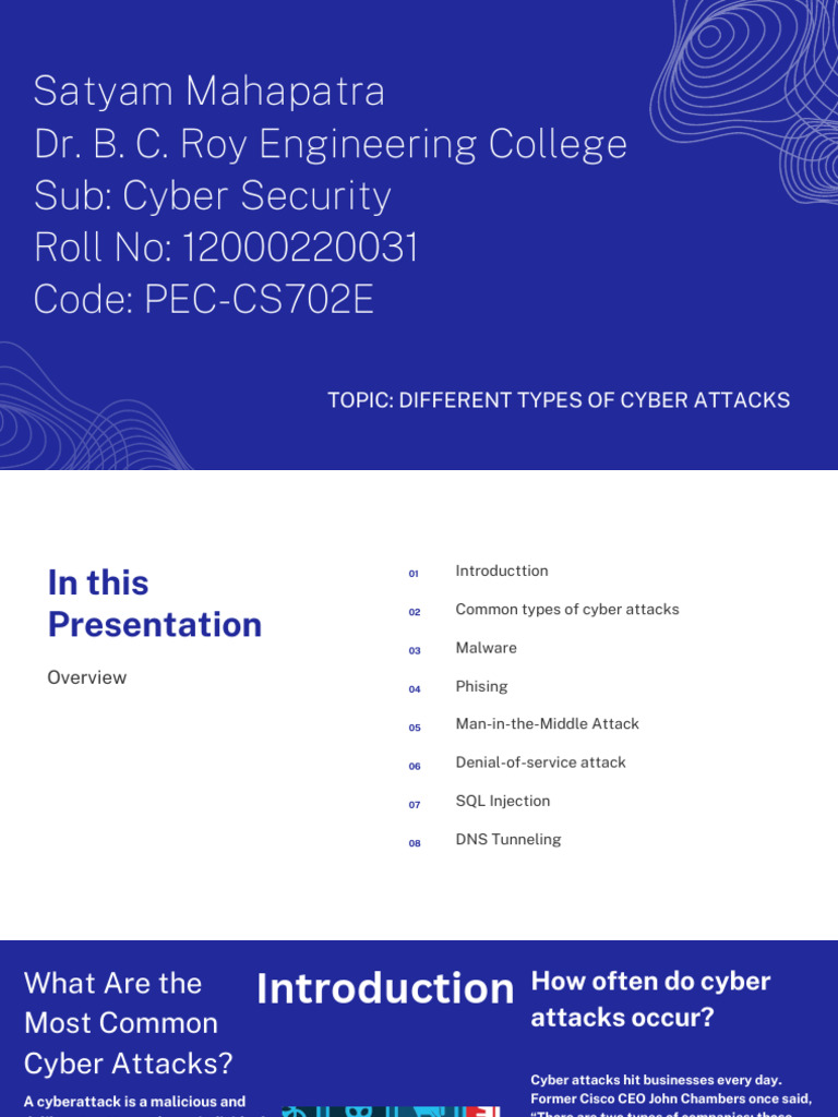 Cyber Security 12000220031 | PDF | Malware | Denial Of Service Attack