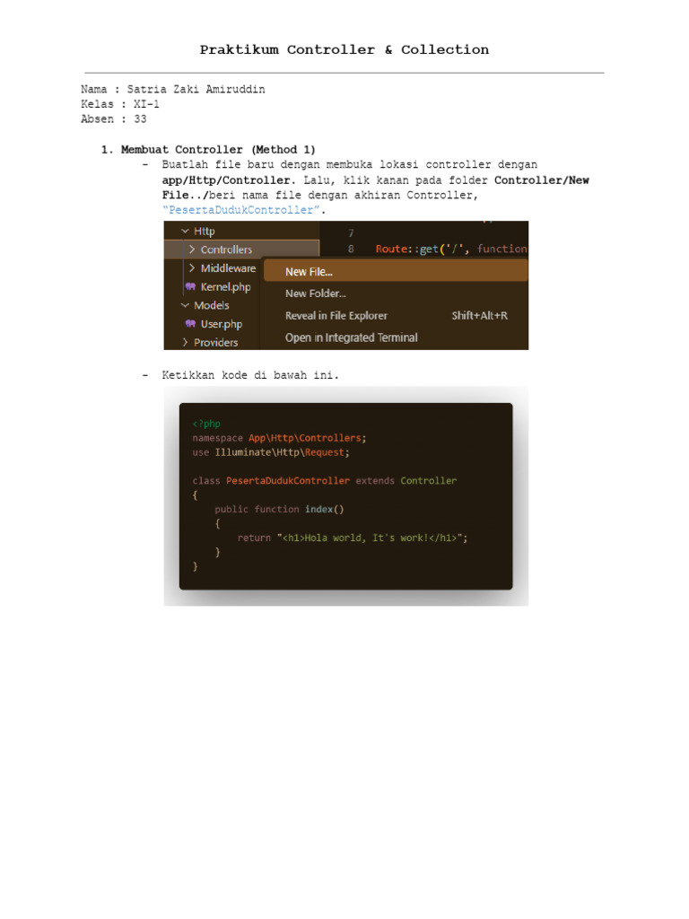 33 - Satria Zaki - Controller & Collection | PDF
