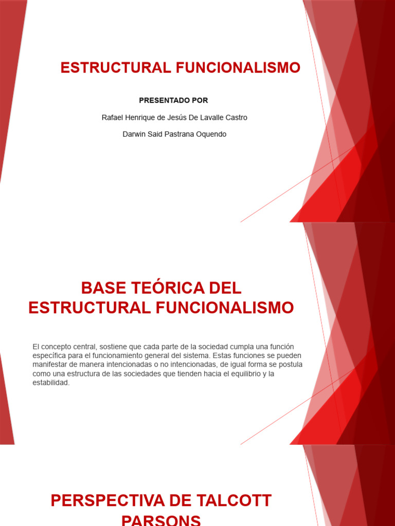 Estructural Funcionalismo | PDF | Sociología | Karl Marx