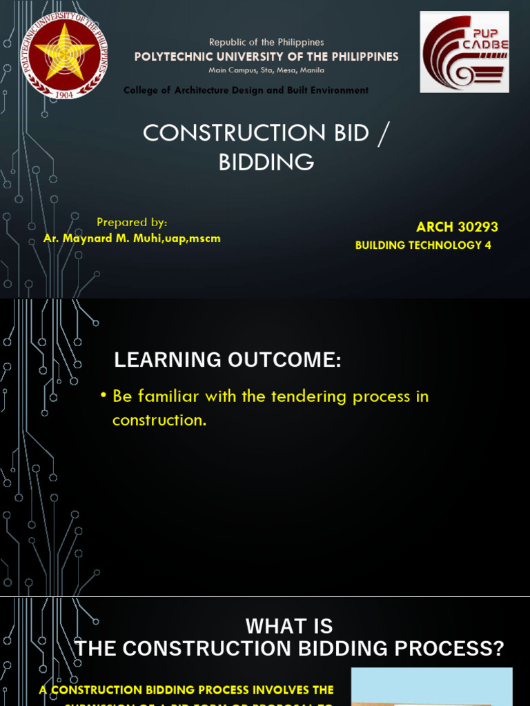 Construction Bid Bidding | PDF | Construction Management | Construction ...