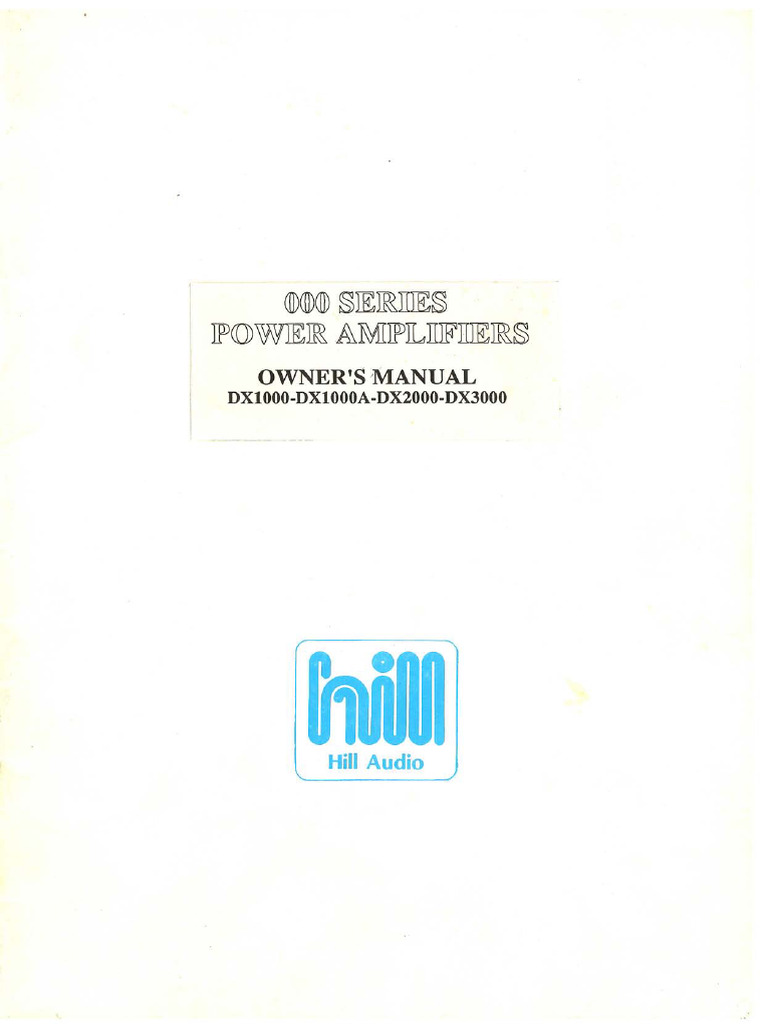 Amplifiers DX1000.2000.3000 Manual Schematic | PDF