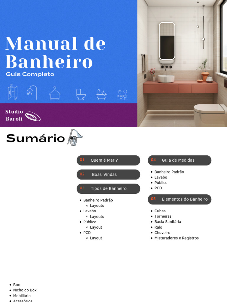 Studio Baroli - Manual Do Banheiro | PDF | Casa e Jardim