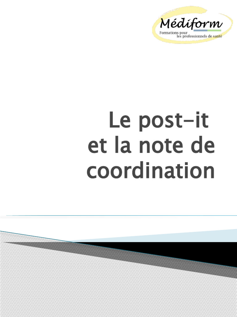 Le Post-it Et La Note de Coordination | PDF | Informatique