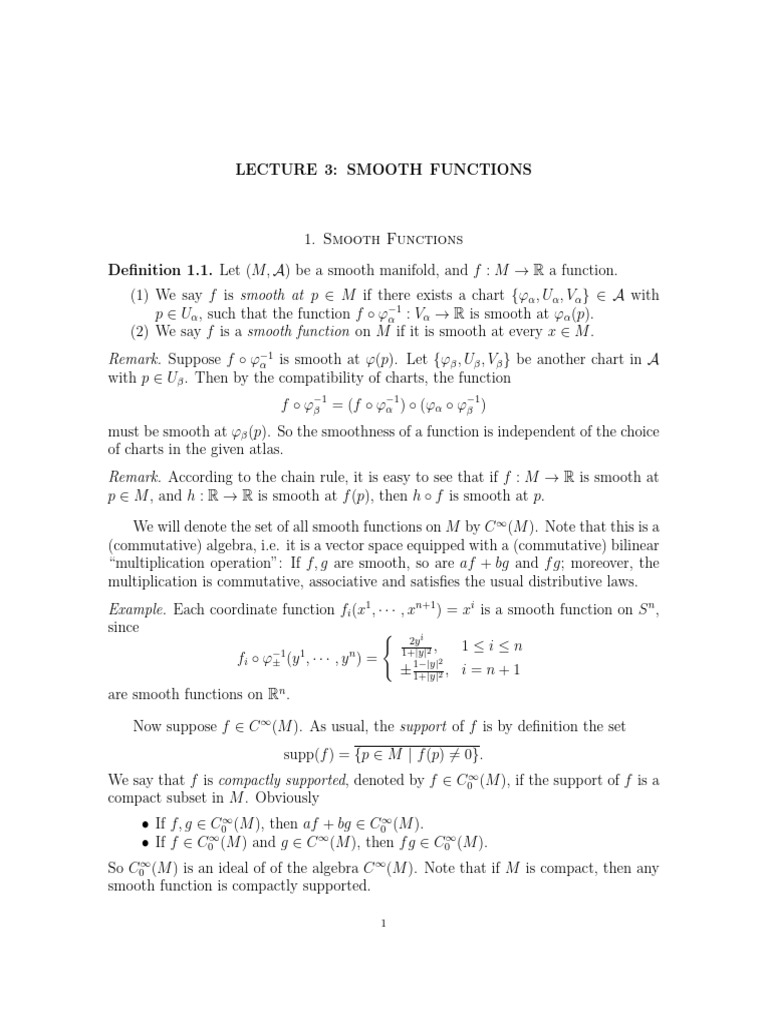 Lec 03 | PDF | Differentiable Manifold | Function (Mathematics) Lec 03 | PDF | Differentiable Manifold | Function (Mathematics)