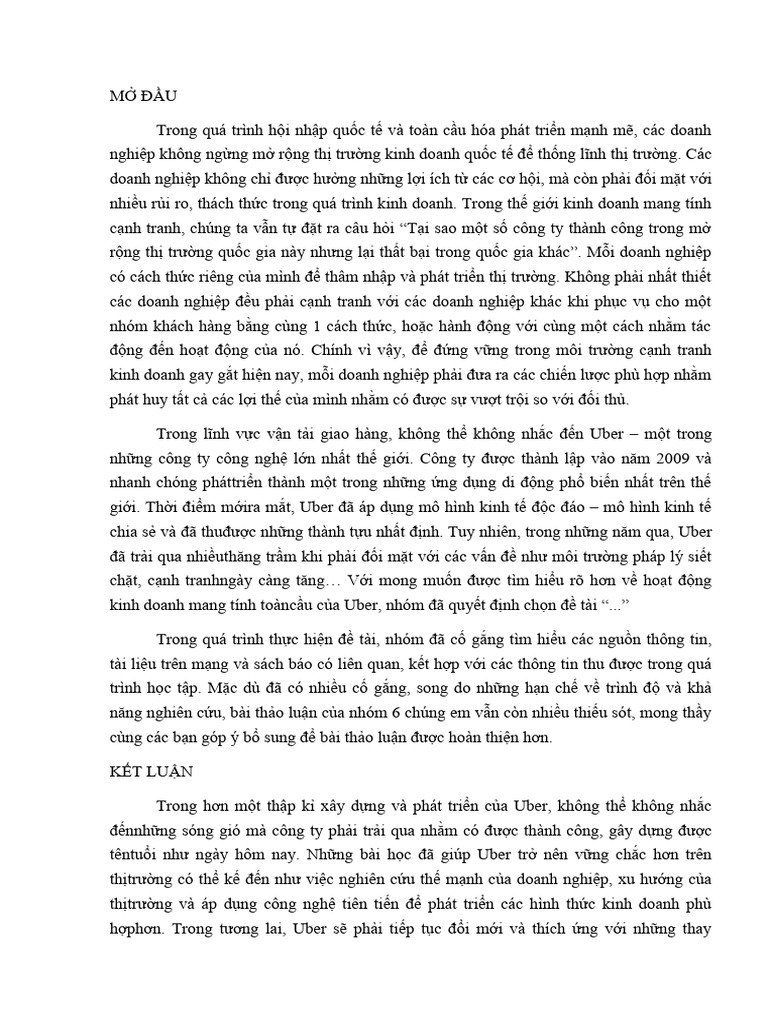 MỞ ĐẦU + kẾT LUẬN kdqt | PDF