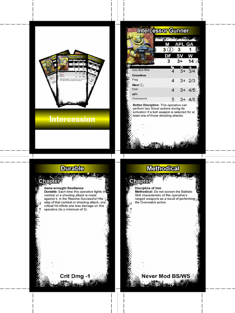 Intercession Deck R DUPLEX A4 v2.0 To v3.0 | PDF