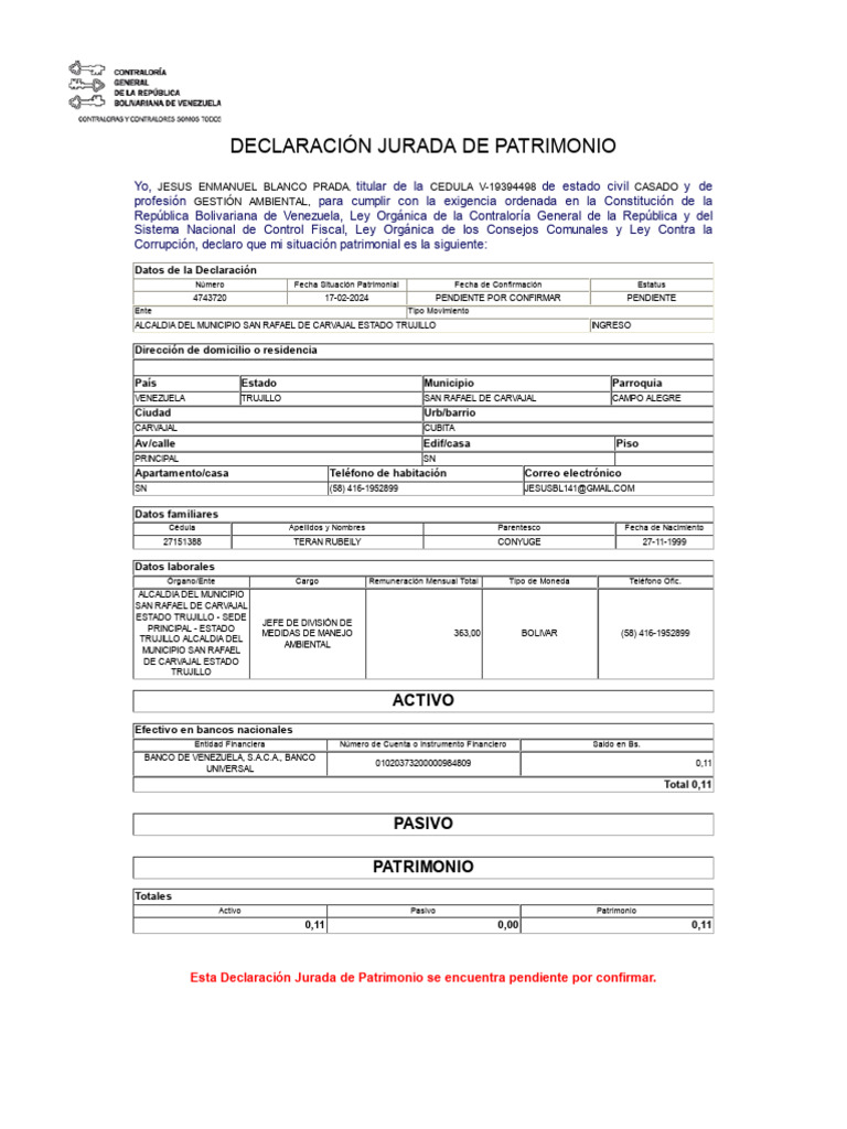 Decla Reporte Asc - PHP | PDF | Venezuela