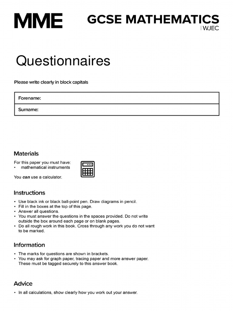Questionnaires Questions MME | PDF | Questionnaire