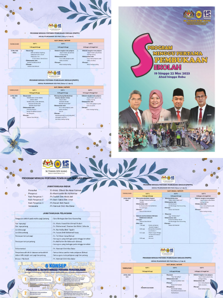 Brosur Program Minggu Pertama Pembukaan Sekolah | PDF